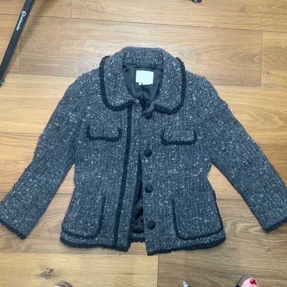 kate spade | Jackets & Coats | Kate Spade Tweed Jacket With Grosgrain ...